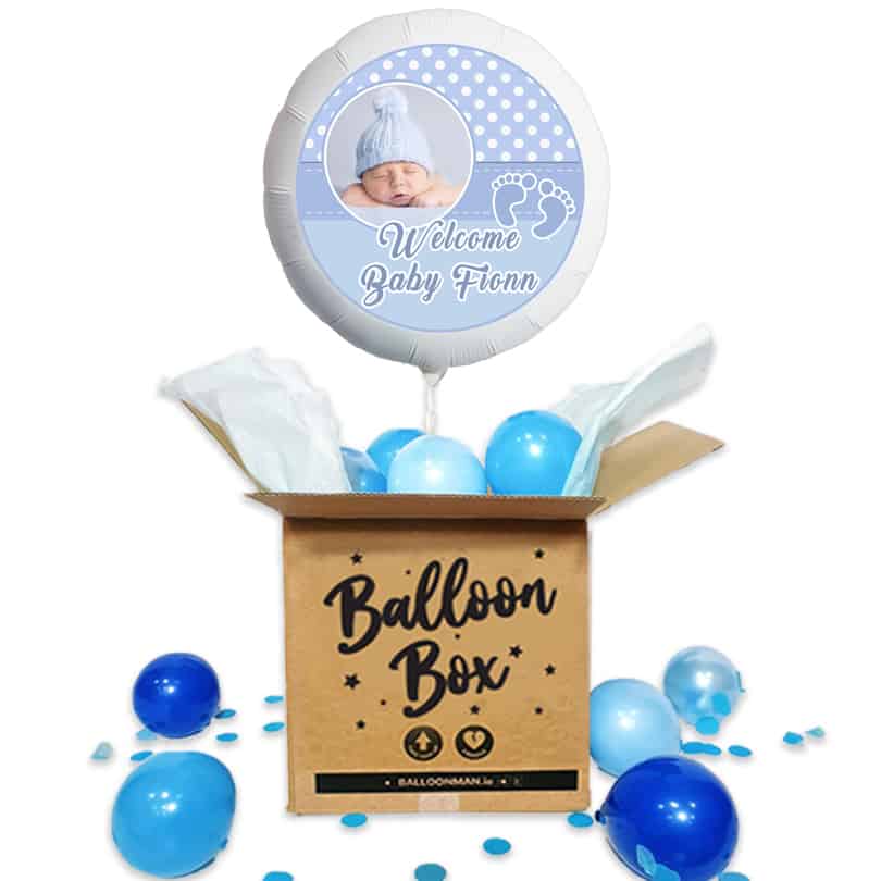 Photo Balloon | Welcome Baby Boy – Balloon In A Box