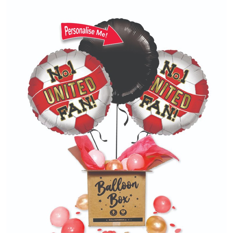 Football Fan Balloon Bouquet - Man Utd – Balloon In A Box